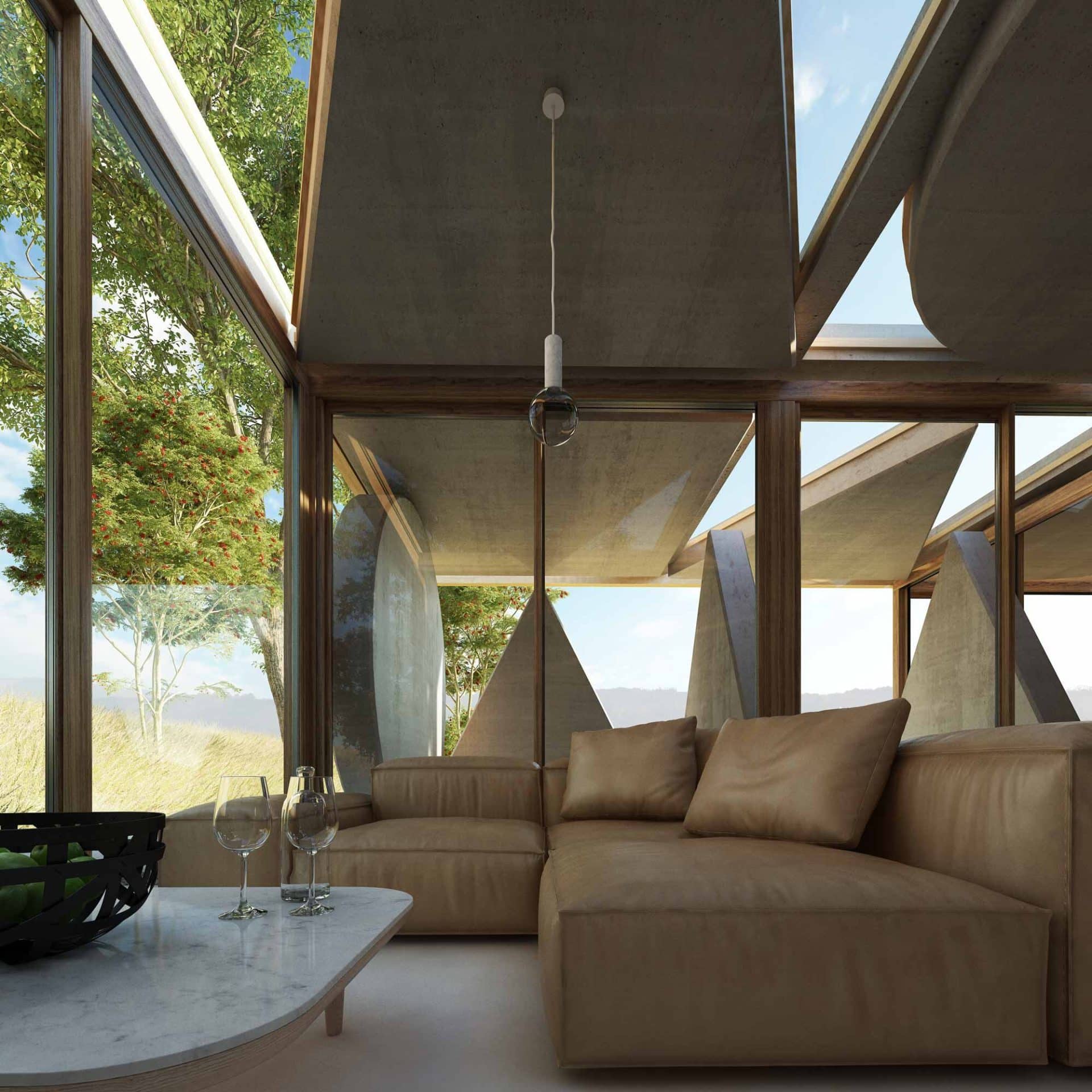 Town And Concrete Uses Juxtaposition Of Geometrical Forms For House ...