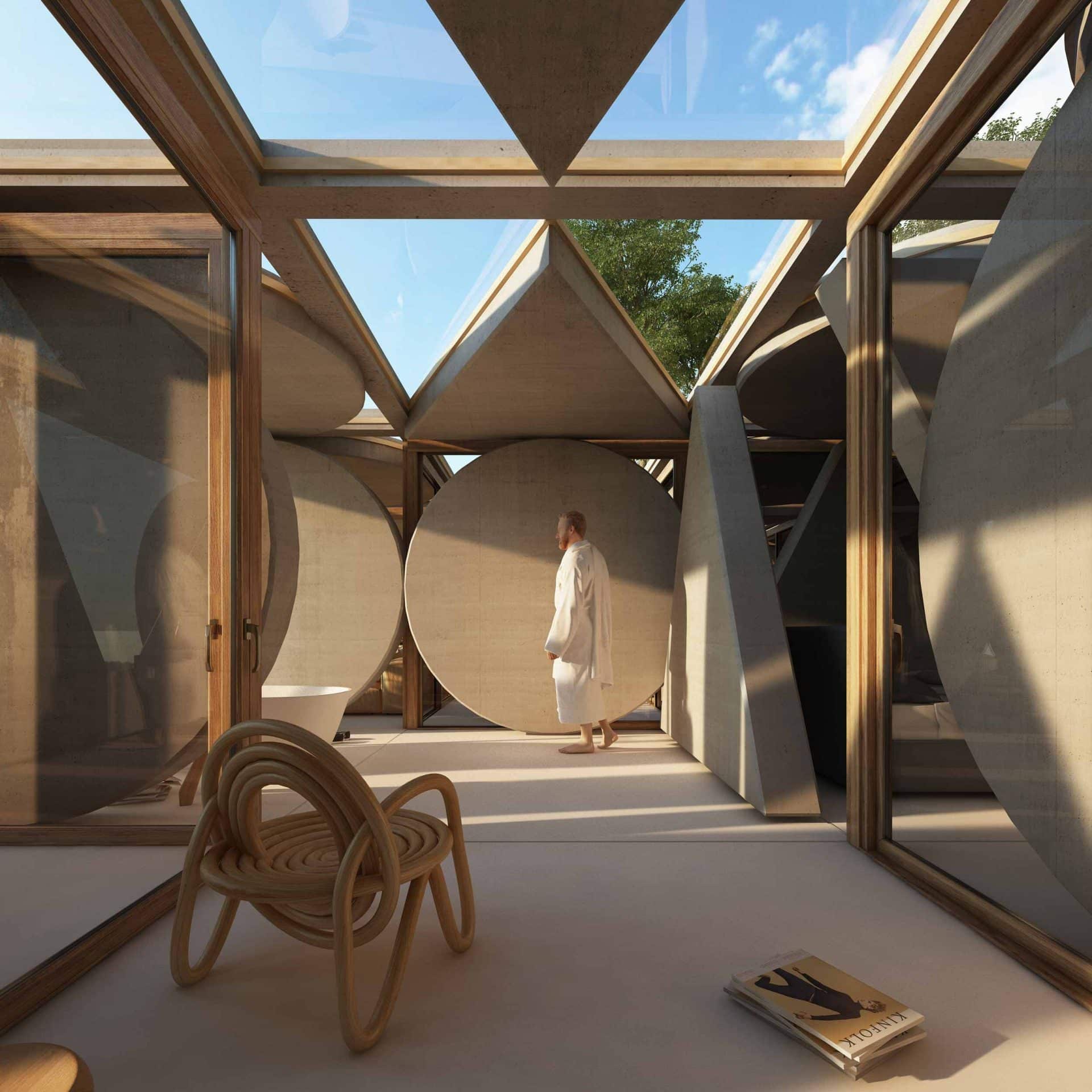 Town And Concrete Uses Juxtaposition Of Geometrical Forms For House ...