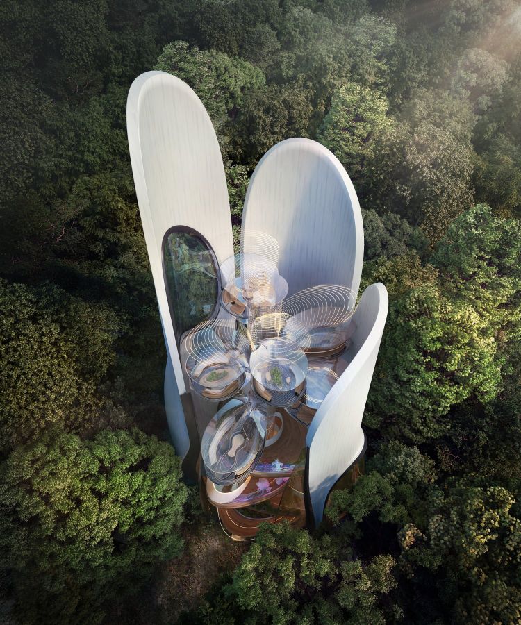 Mind Fashion Tower, a metaverse flagship gallery store by Miroslav Naskov - Visual Atelier 8