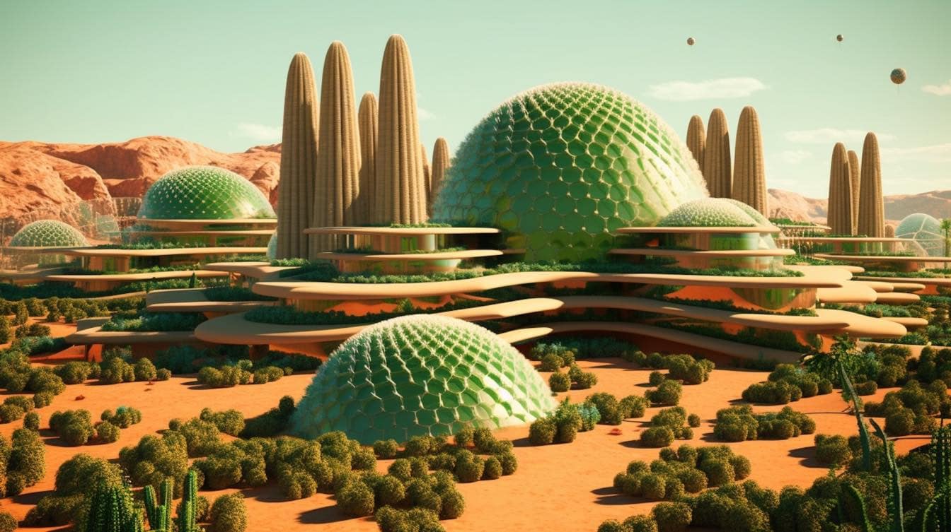 Habitable Cacti : Designing Sustainable Settlements on Mars - %sitena