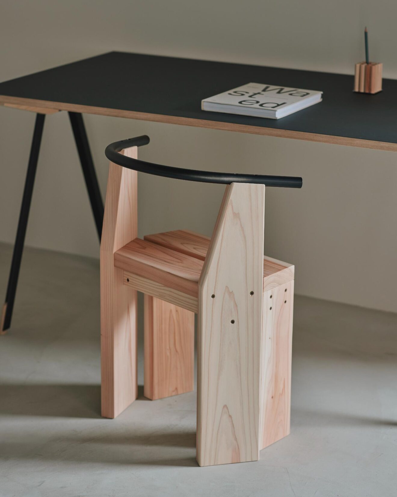 Industrial Facility creates the Hiroi Chair using Noto Hiba wood ...