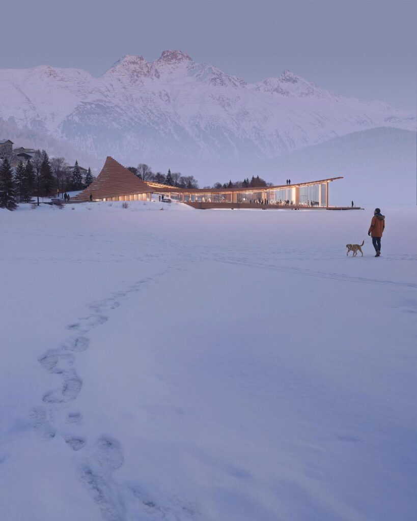 A serene timber pavilion in St. Moritz by .ket bureau - Visual Atelier 8